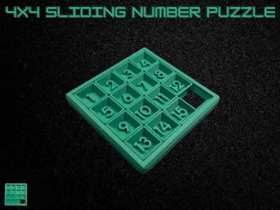 4x4 Sliding Number Puzzle - Free 3D Print Model - MakerWorld