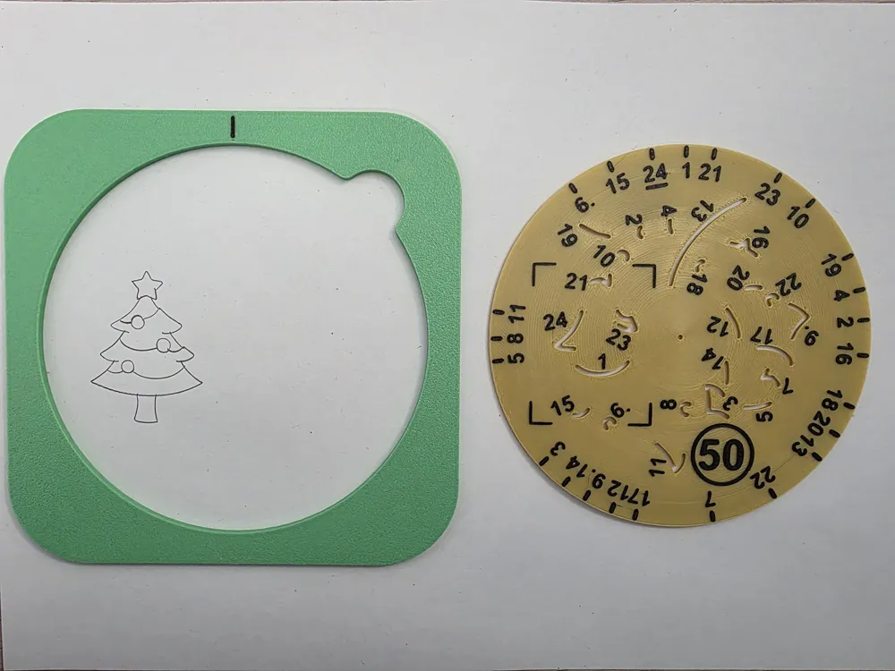 Twist Art 50 Christmas Tree-Rotary Drawing Stencil - Free 3D Print ...