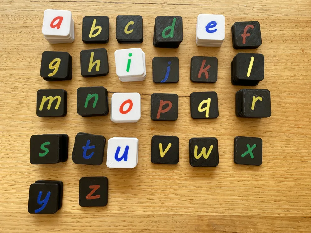 Alphabet Tiles Lowercase by DrKriegerAUS - MakerWorld