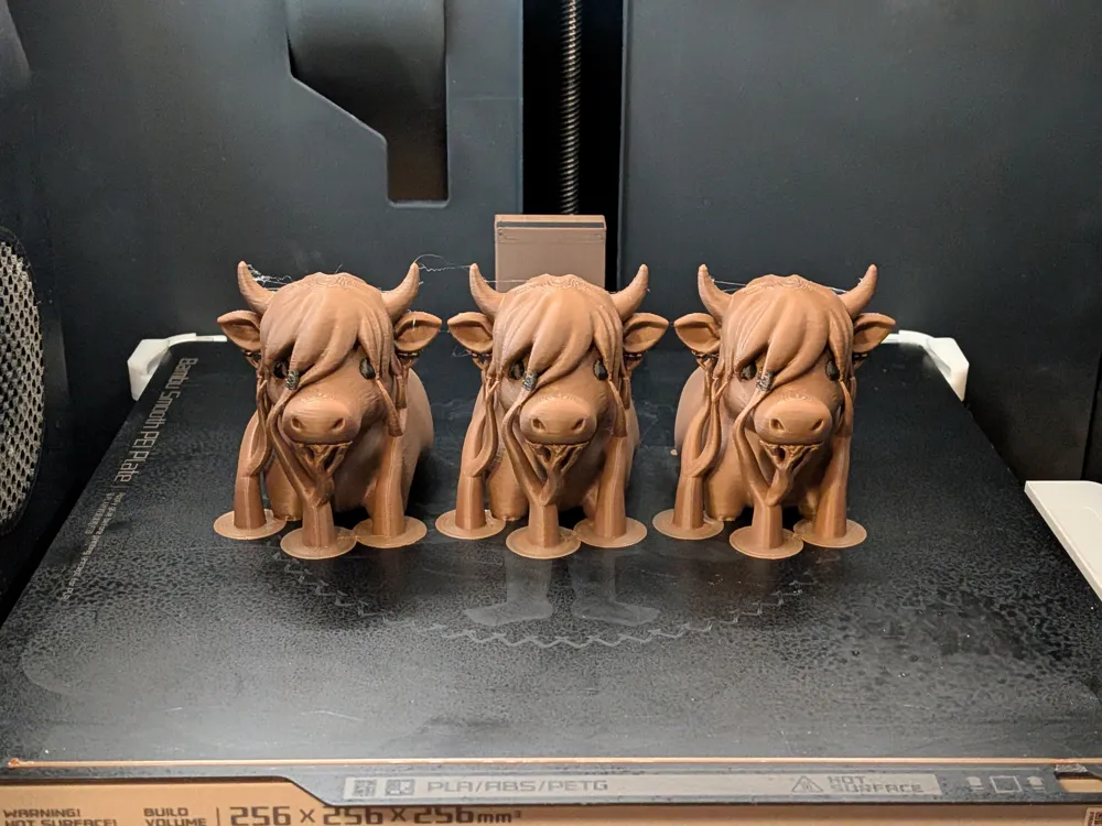 Highland Cow (Multi Color) - Free 3D Print Model - MakerWorld