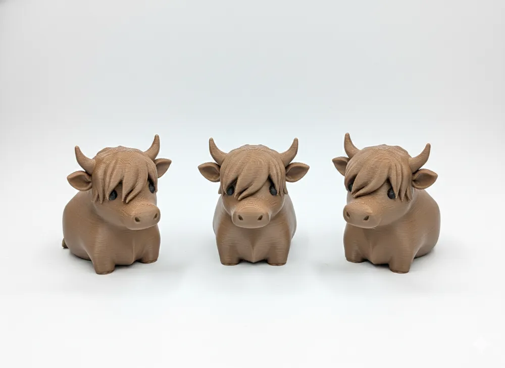 Highland Cow (Multi Color) - Free 3D Print Model - MakerWorld