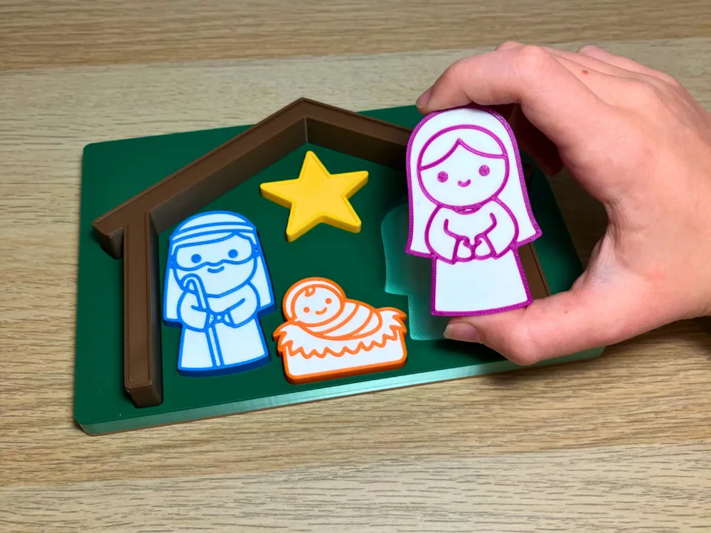Nativity Puzzle | Christmas Display & Puzzle Set - Free 3D Print Model ...