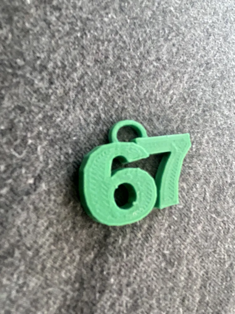 67 keychain! - Free 3D Print Model - MakerWorld