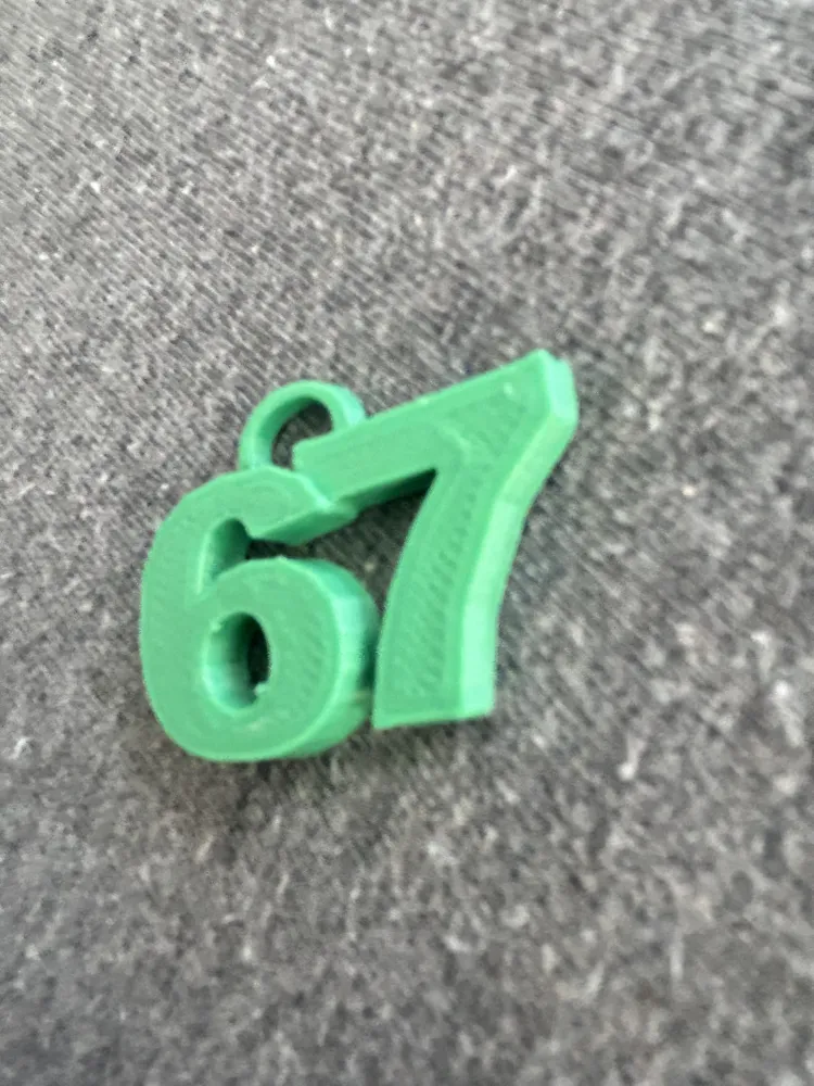 67 keychain! - Free 3D Print Model - MakerWorld