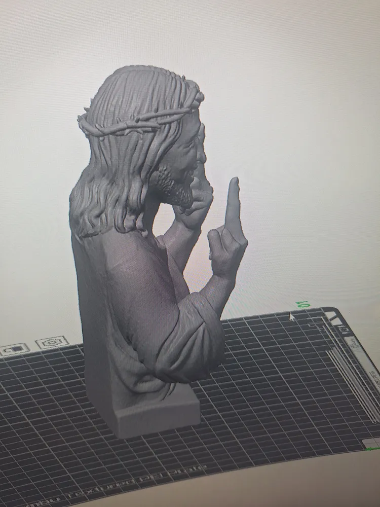 Funny Jesus with Middle Finger - Free 3D Print Model - MakerWorld
