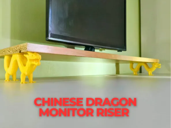 Chinese Dragon Monitor Riser by Zona3d - MakerWorld