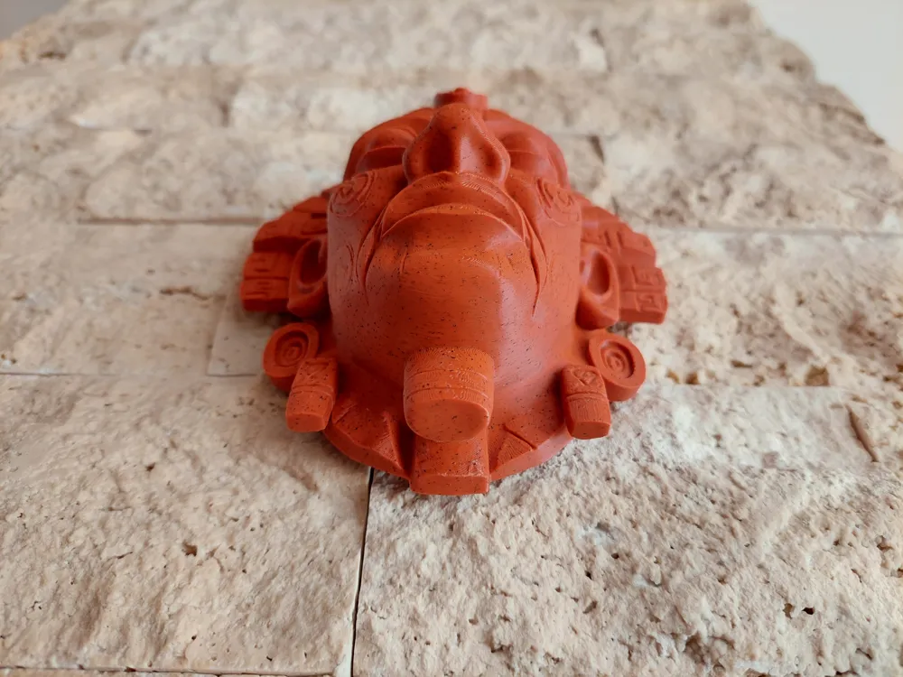 Ancient Mayan Face Sculpture v7 - Free 3D Print Model - MakerWorld