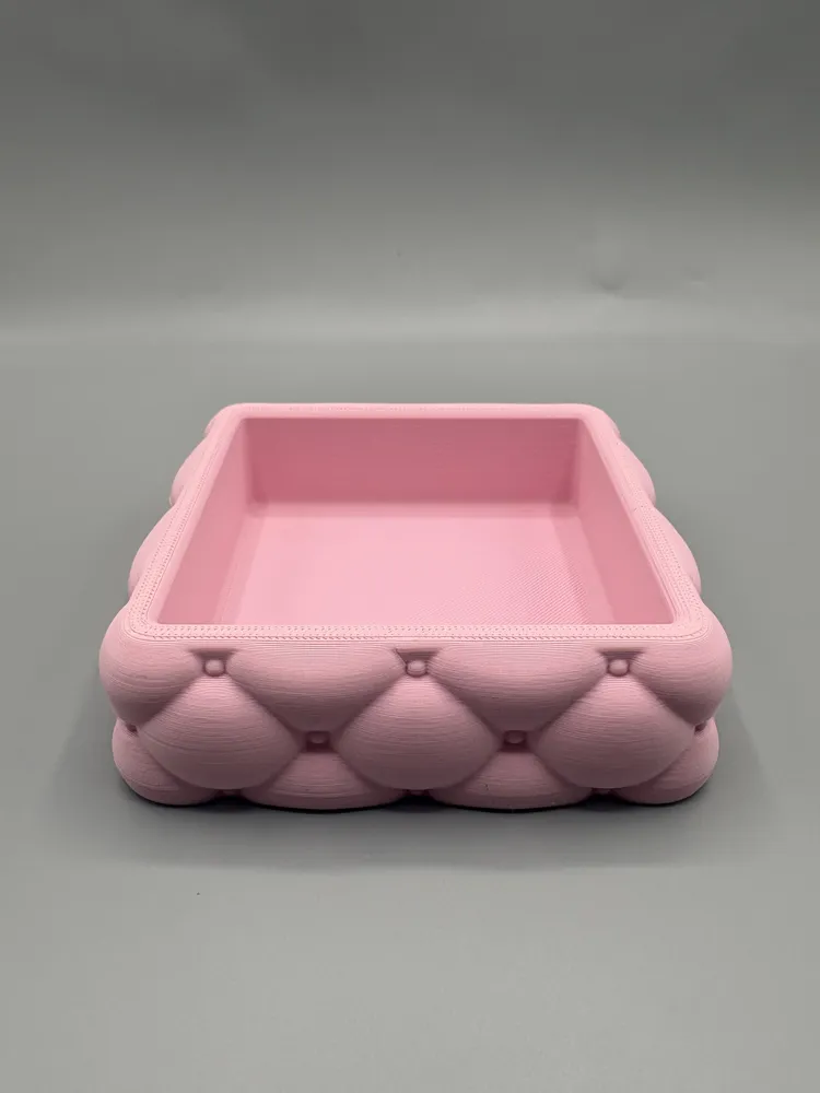 Modern Quilted Vanity Tray Bathroom Organizer - Free 3D Print Model ...