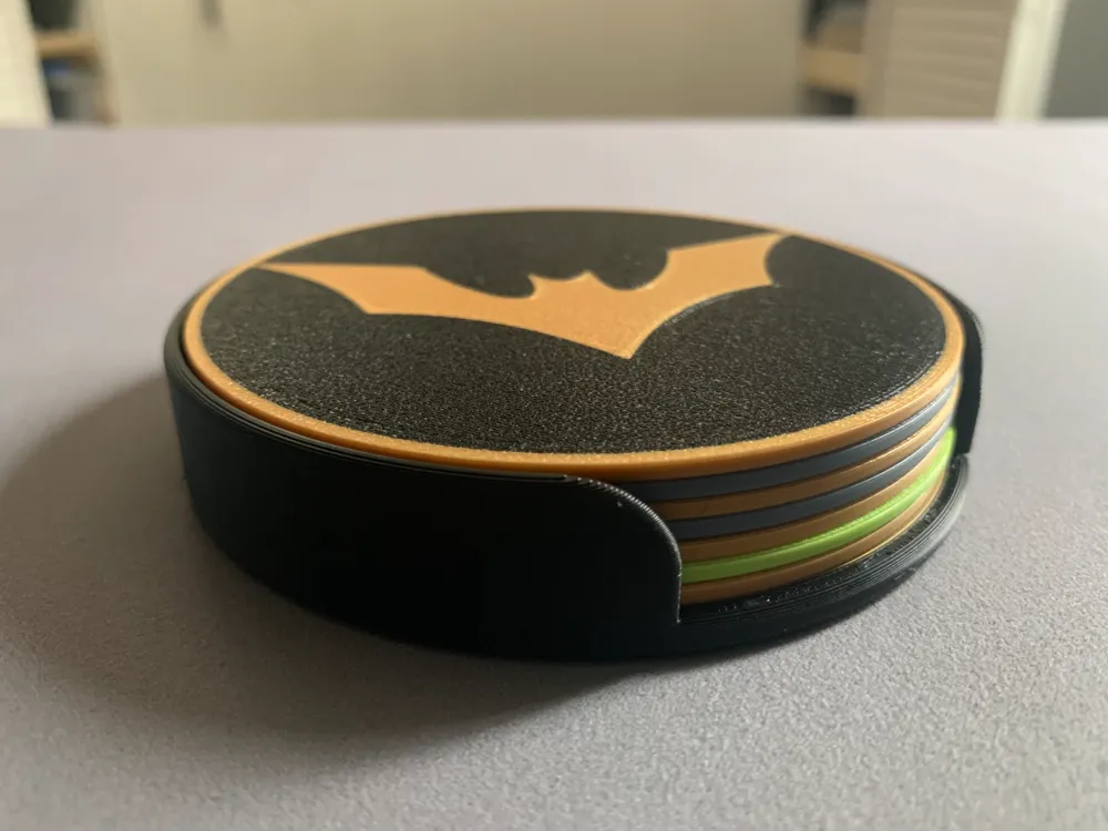 Wayne Enterprises Holder for Batman Coasters - Free 3D Print Model ...