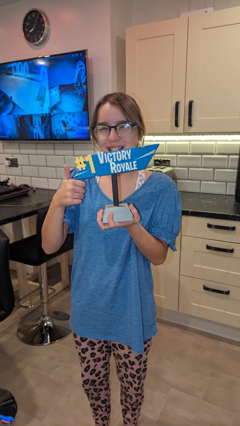 Fortnite Trophy #1 Victory Royale - Free 3D Print Model - MakerWorld
