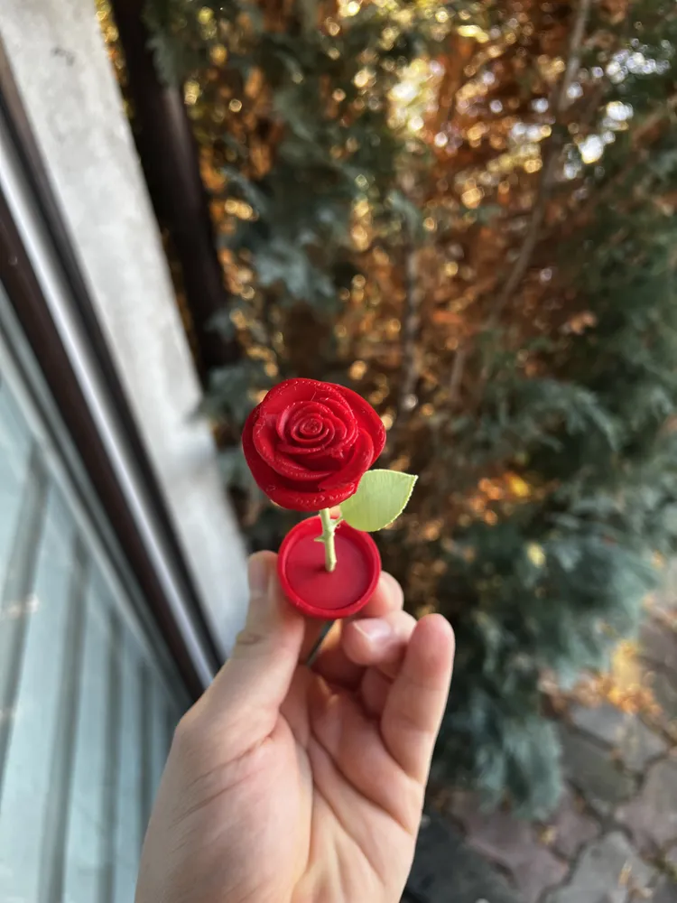 Valentine Rose - Cute Mini Rose 3D Print - Free 3D Print Model - MakerWorld