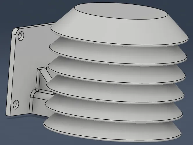 RuuviTag Pro Stevenson Weather Screen - Free 3D Print Model - MakerWorld