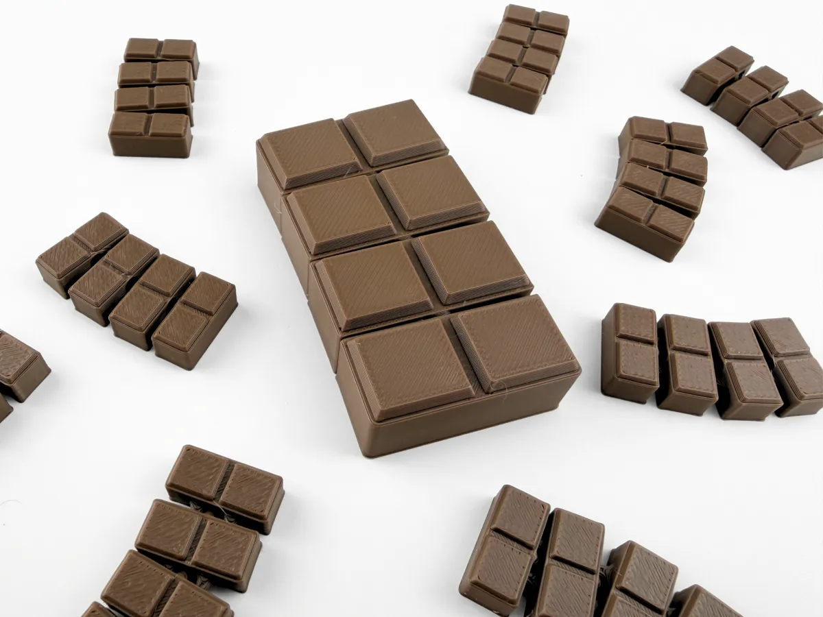 Chocolate Bar Flexi Fidget Toy - Free 3D Print Model - MakerWorld