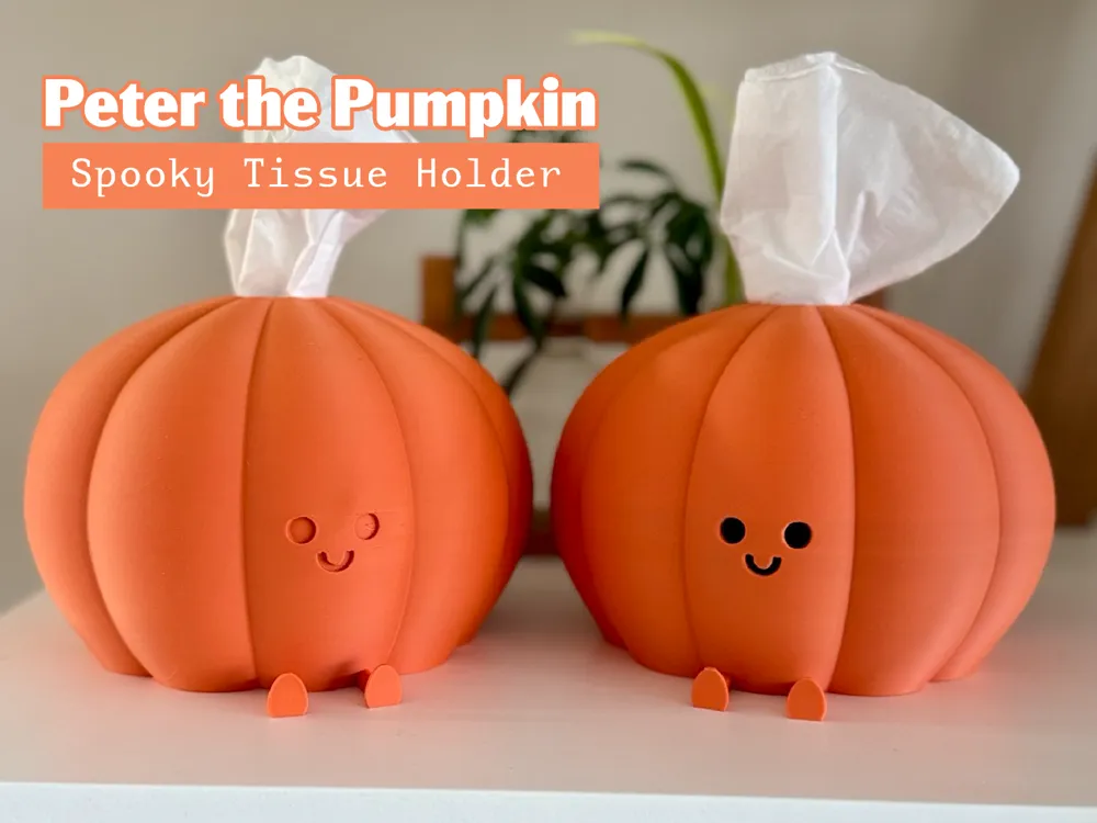 Pumpkin Tissue Dispenser - Halloween Decor by Boho Workshop MakerWorld ...
