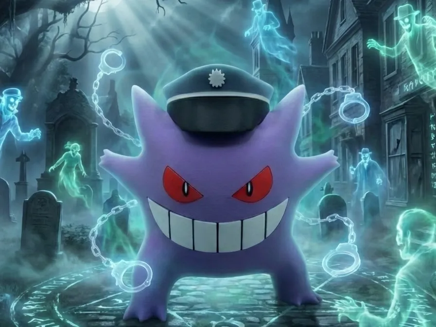 Police Gengar - No AMS - Free Standing - Free 3D Print Model - MakerWorld