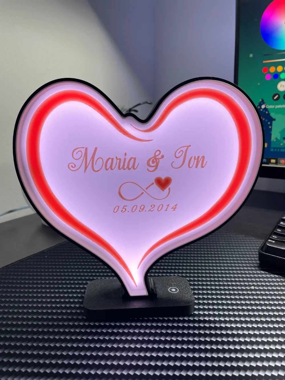 Personalized Heart Light Box LED Wemos by dimitrovion94 - MakerWorld