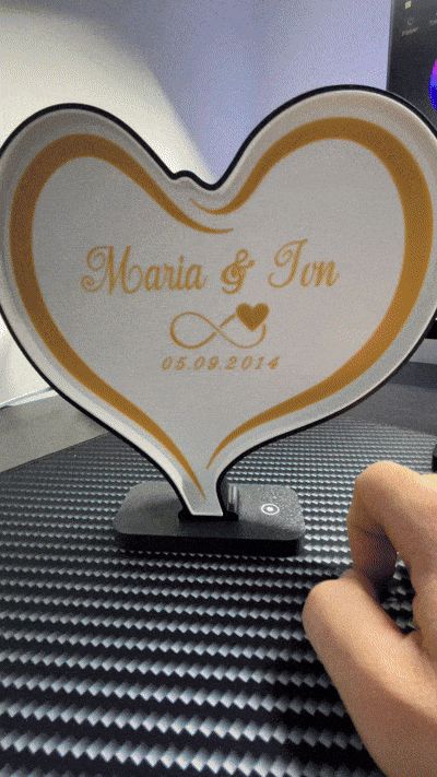 Valentine's Day Personalized Heart Light Box Wemos by ...