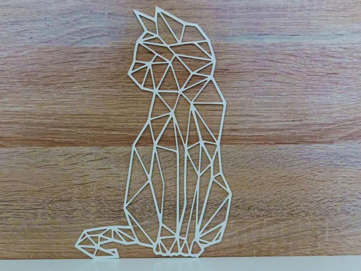 Geometric cat decoration - Free 3D Print Model - MakerWorld