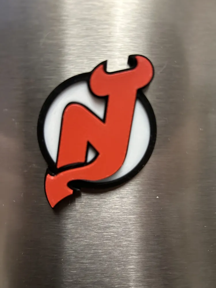 NJ Devil's logo magnet - Free 3D Print Model - MakerWorld