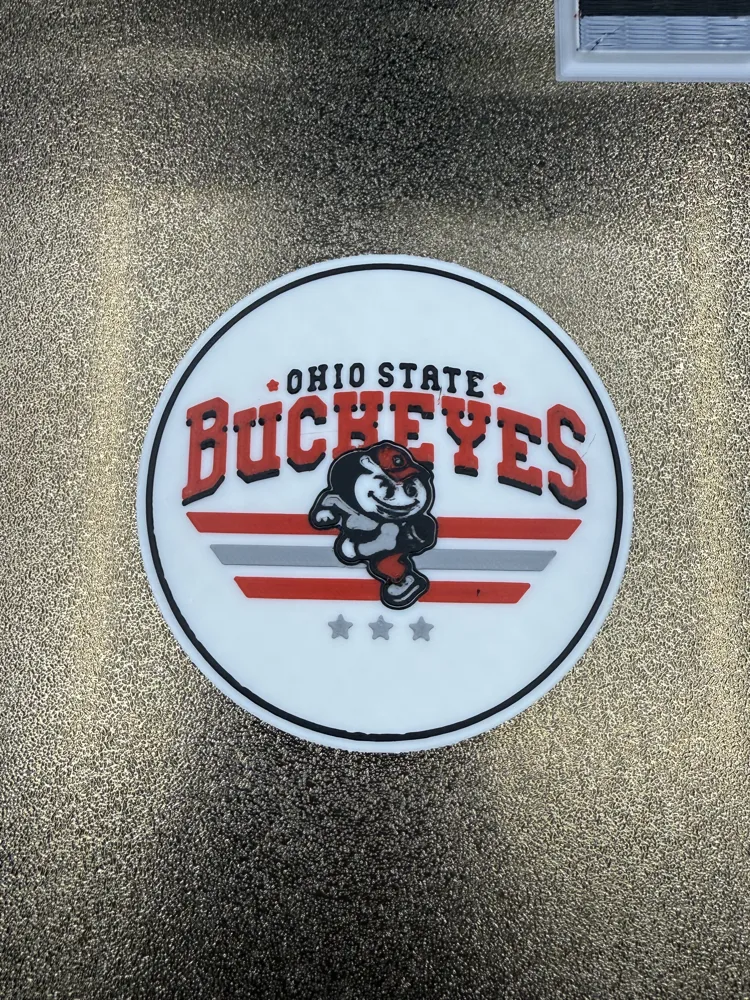 OHIO STATE BUCKEYES COASTER - Free 3D Print Model - MakerWorld