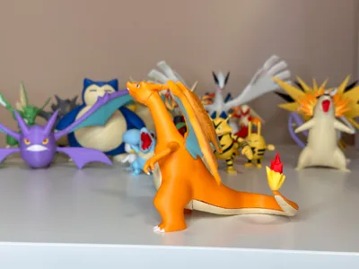 Charizard (Pokemon) Multiparts 85mm Tall - Free 3D Print Model - MakerWorld