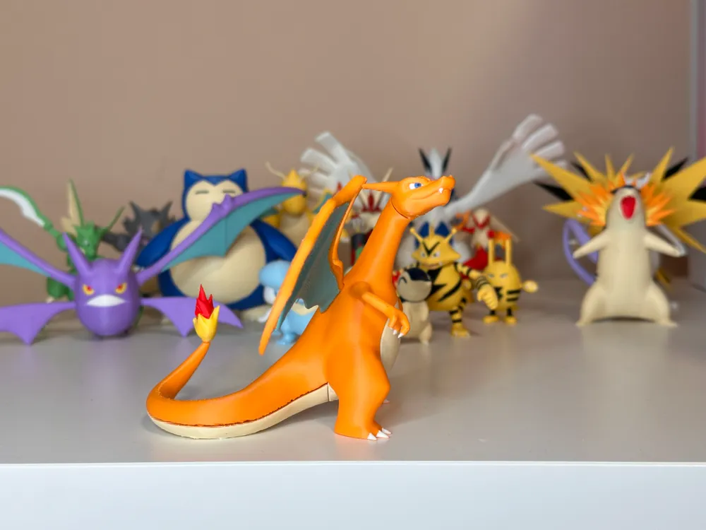 Charizard (Pokemon) Multiparts 85mm Tall - Free 3D Print Model - MakerWorld