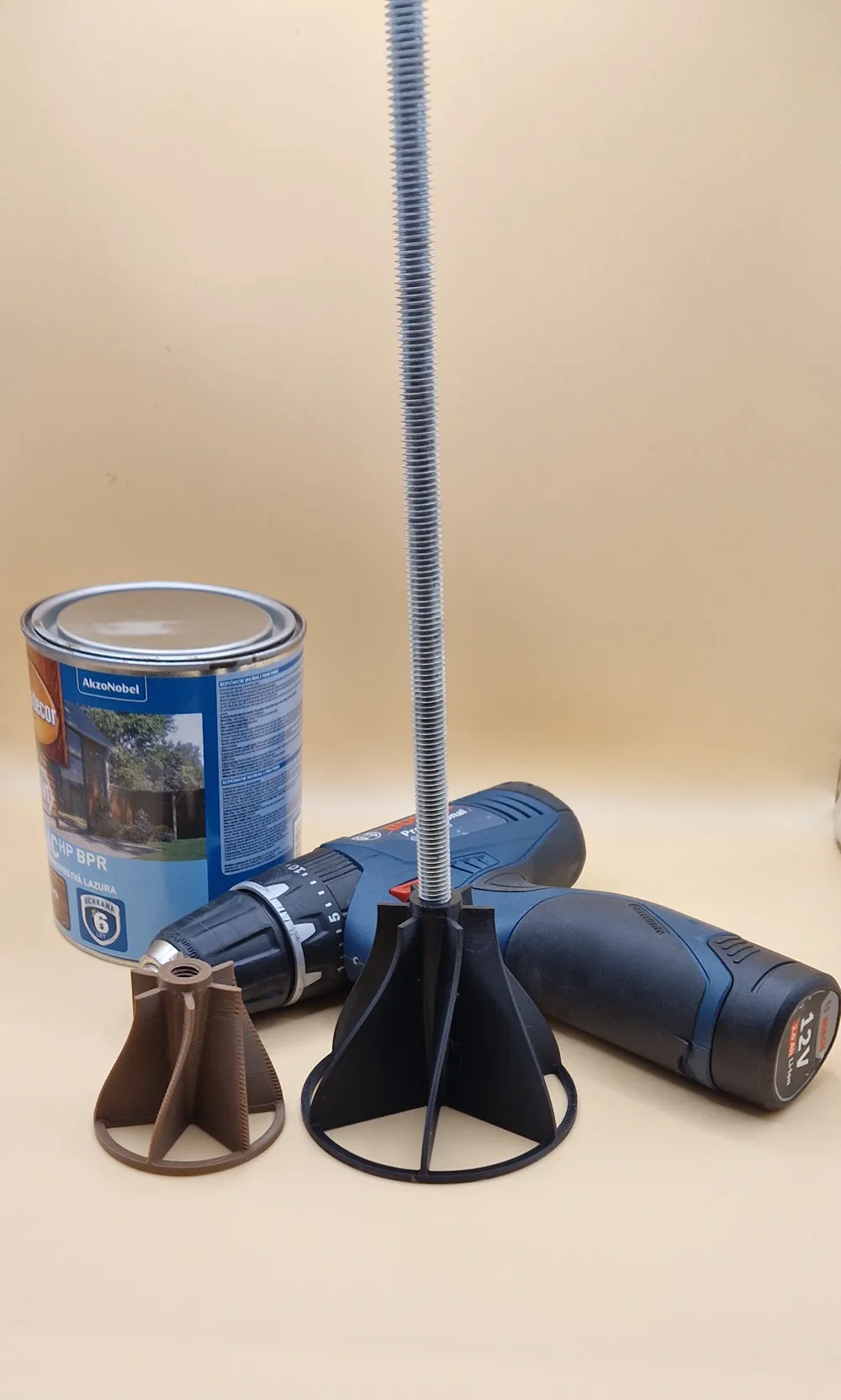 Heavy-Duty Hybrid Paint Mixer | Steel Shaft Design - Free 3D Print ...