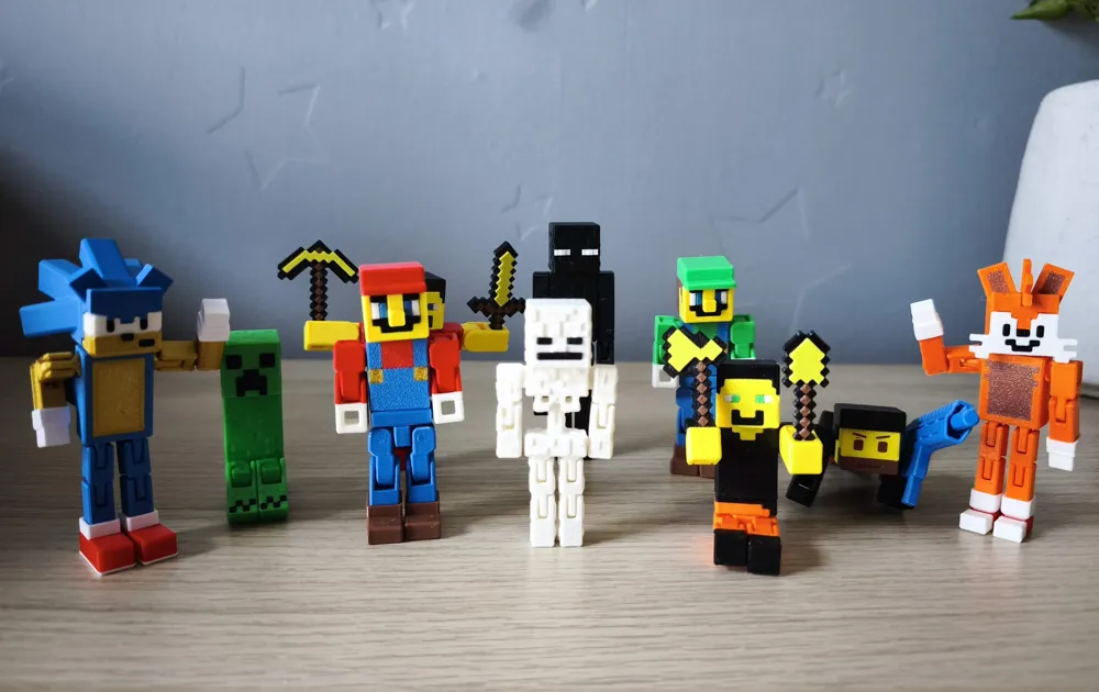 Articulated Minecraft Skeleton ~1hr Print - Free 3D Print Model ...