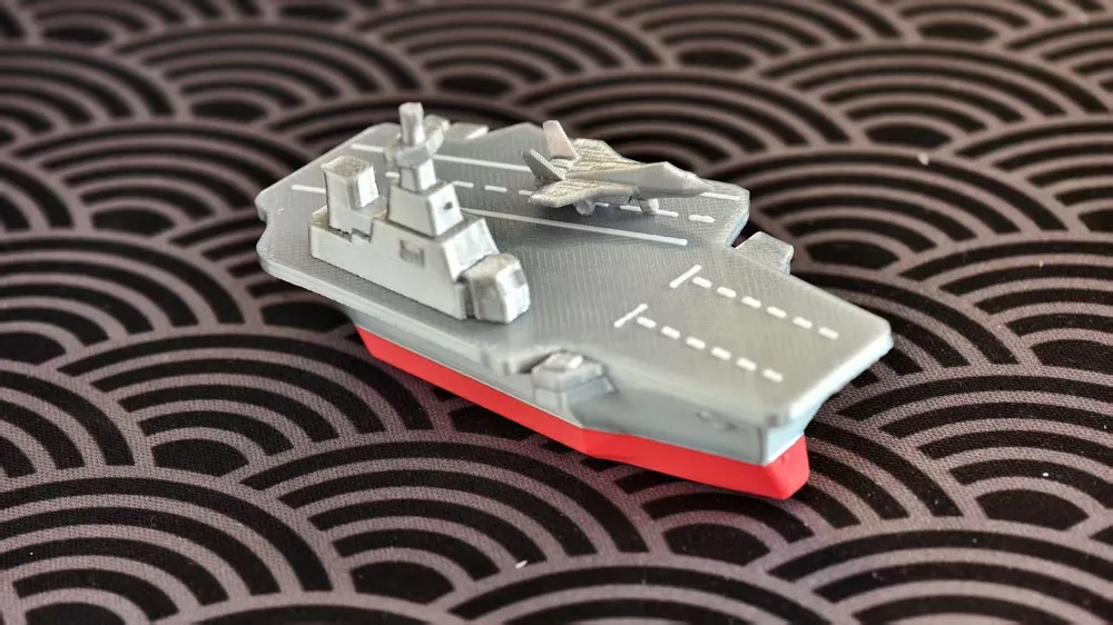 Palm-sized chibi aircraft carrier, can float on water by user ...