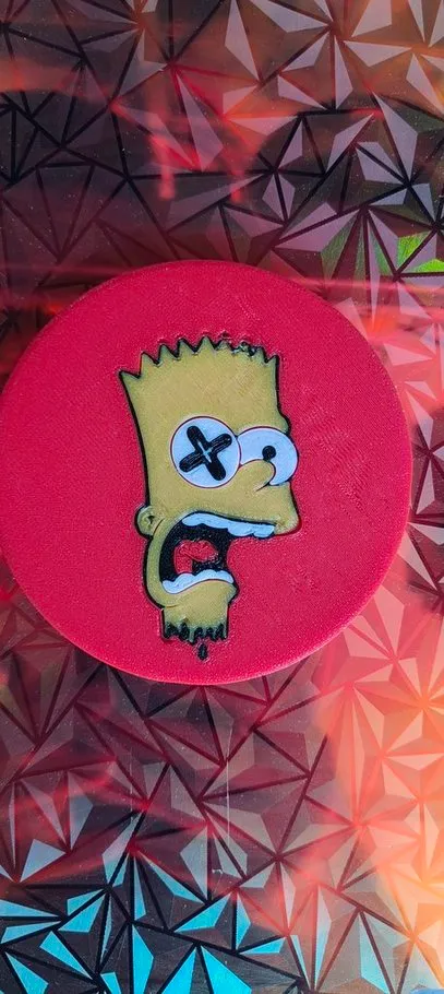 Bart Simpson Coaster by 3DPrintsForYou - MakerWorld