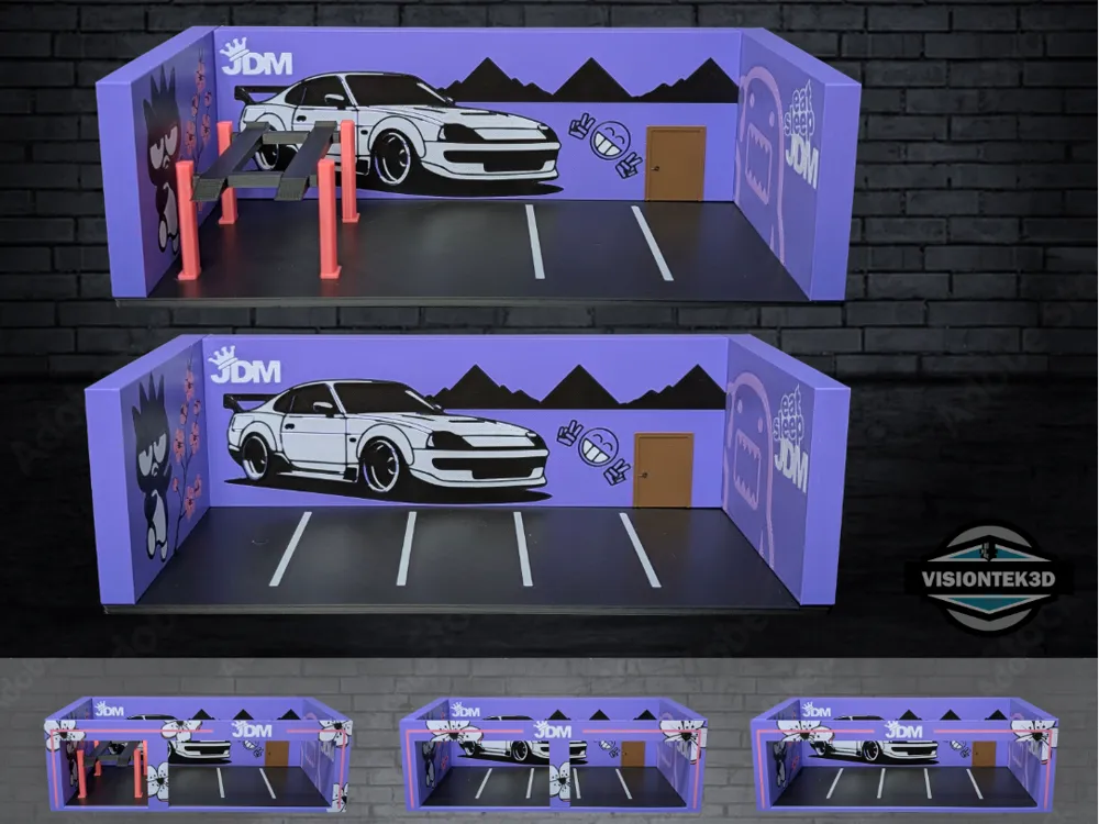 JDM 1:64 Garage Diorama - Free 3D Print Model - MakerWorld