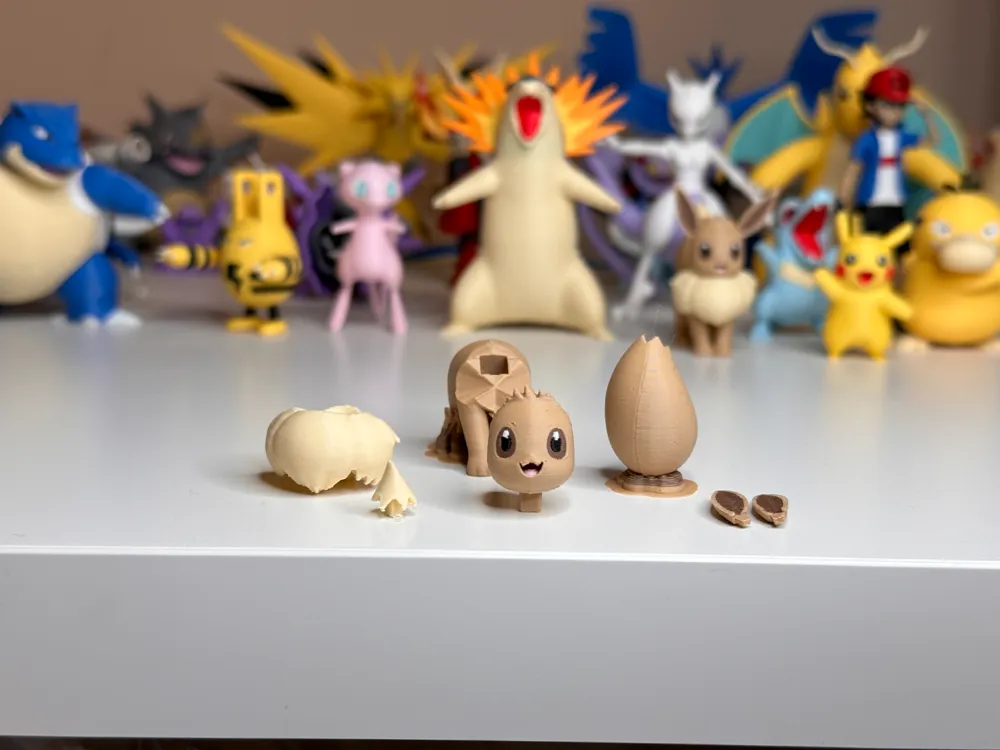 Eevee (Pokemon) Multiparts 48mm Tall - Free 3D Print Model - MakerWorld