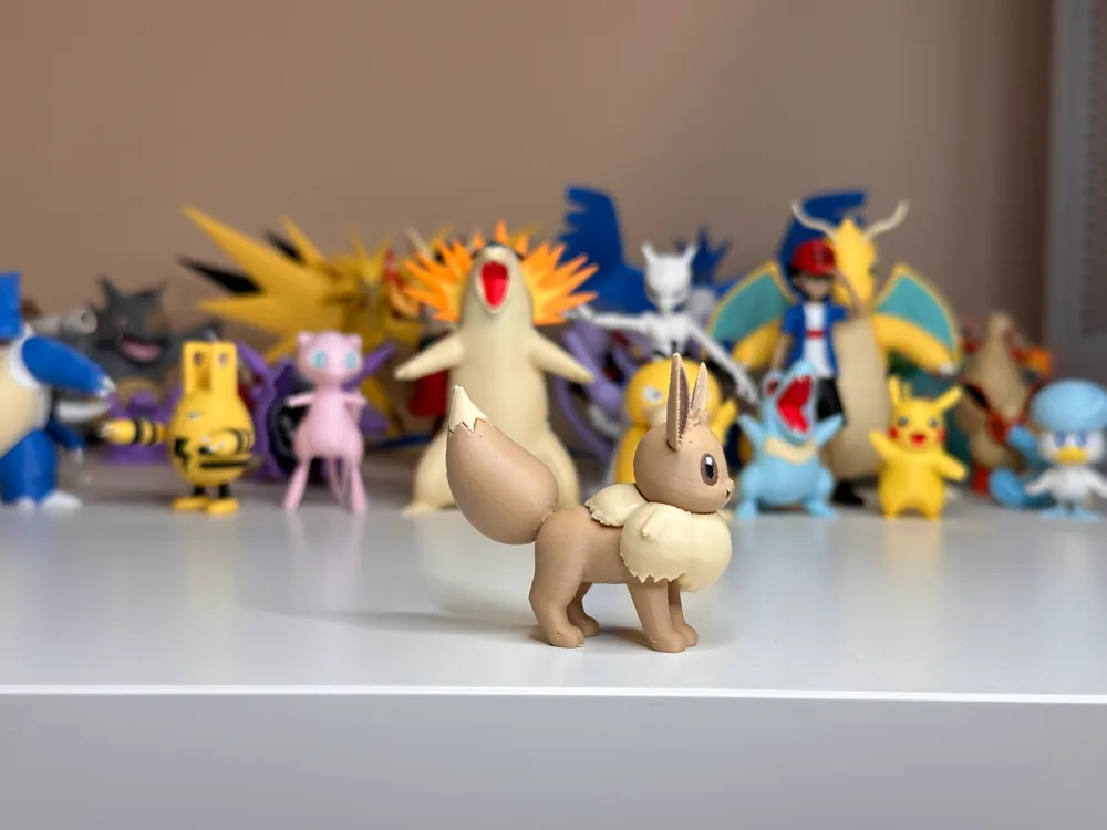 Eevee (Pokemon) Multiparts 48mm Tall - Free 3D Print Model - MakerWorld