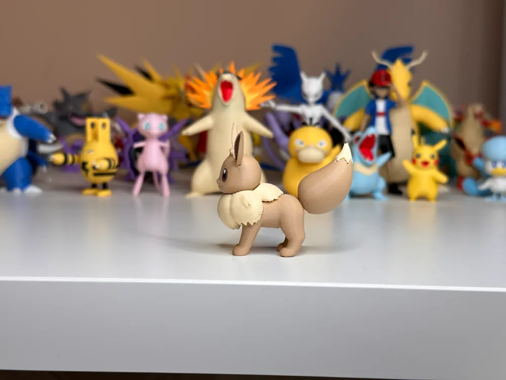 Eevee (Pokemon) Multiparts 48mm Tall - Free 3D Print Model - MakerWorld