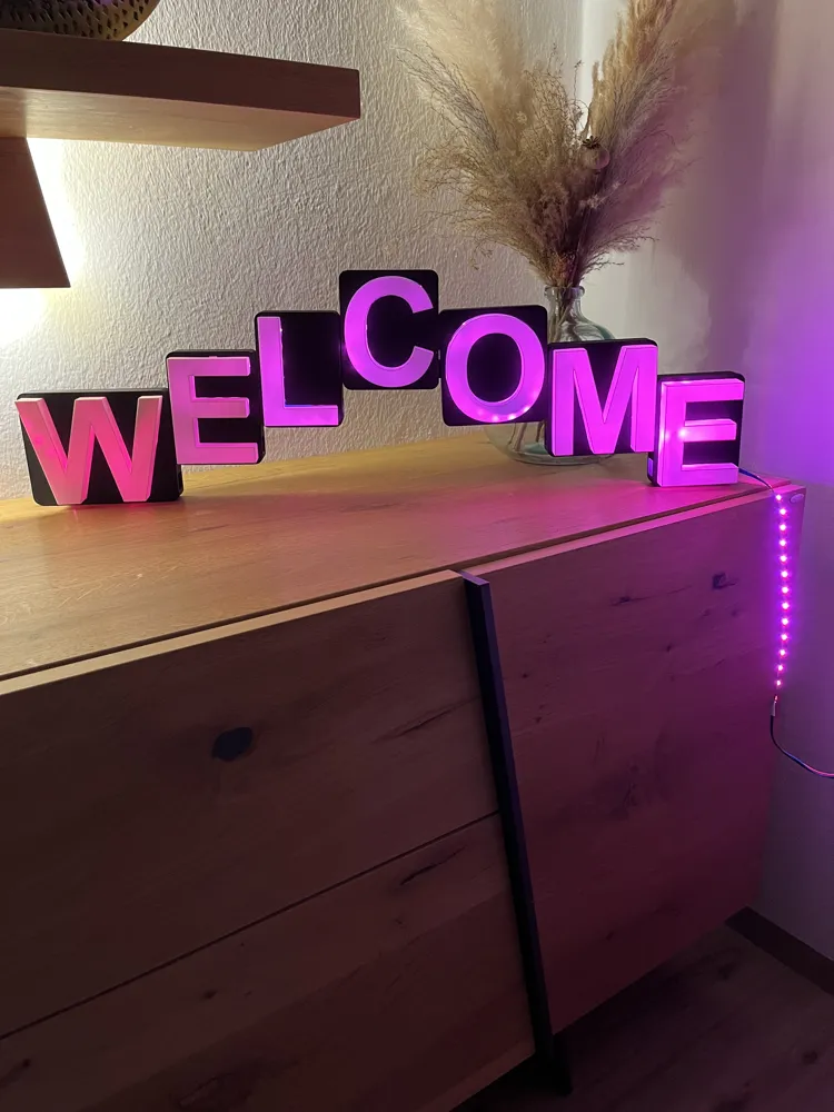 Modular 3D "WELCOME" Letters – LED-ready by LetHimPrint MakerWorld ...