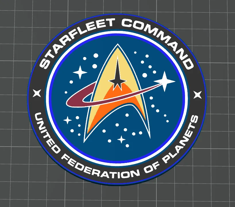Starfleet Command Coaster 7-Color by thomas.mitschke MakerWorld ...