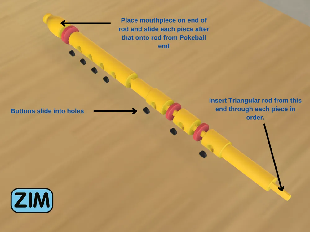 Poke Flute - Free 3D Print Model - MakerWorld