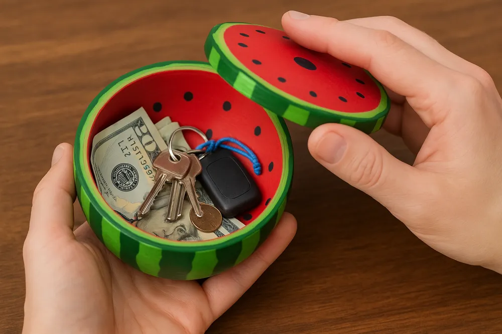 Watermelon Vault - Now with Lock! by Wizard3D MakerWorld: Download Free ...