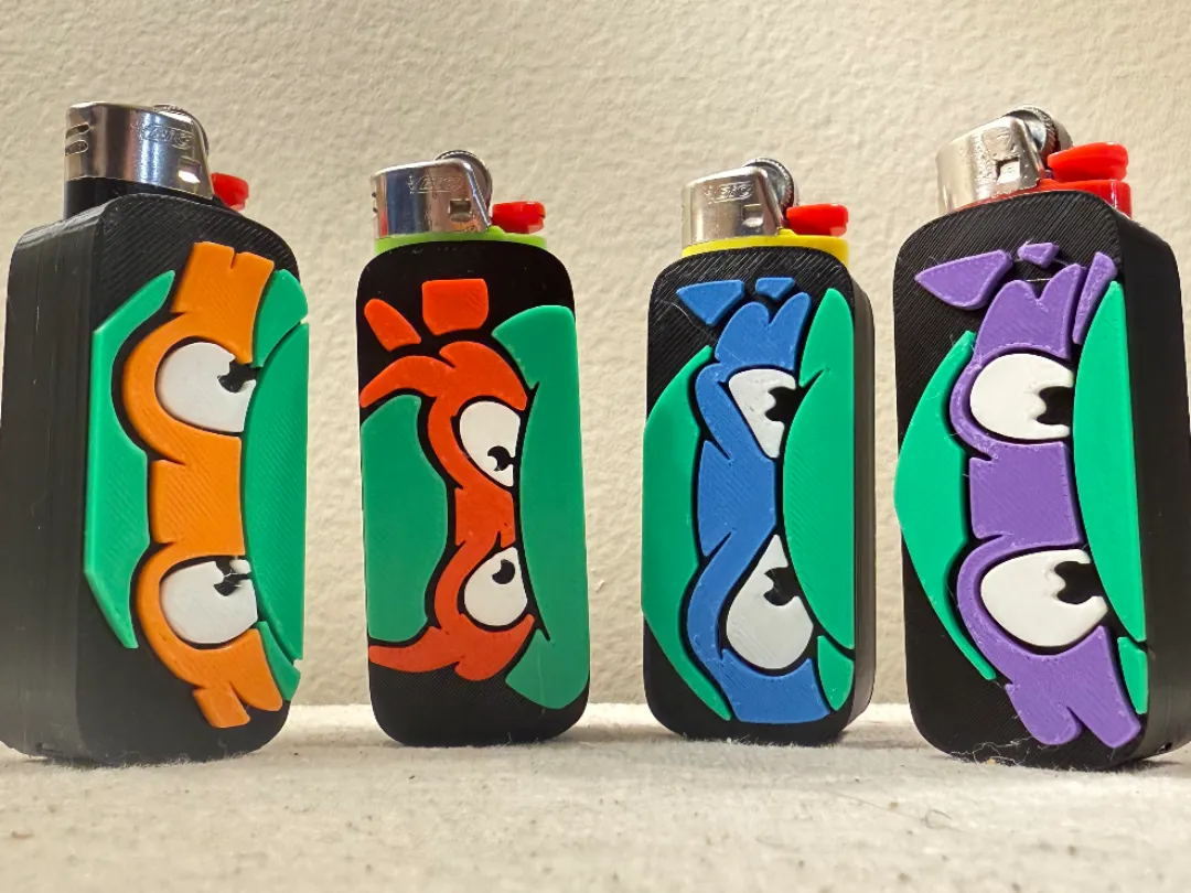 Ninja Turtle lighter cases by BatChips MakerWorld: Download Free 3D Models