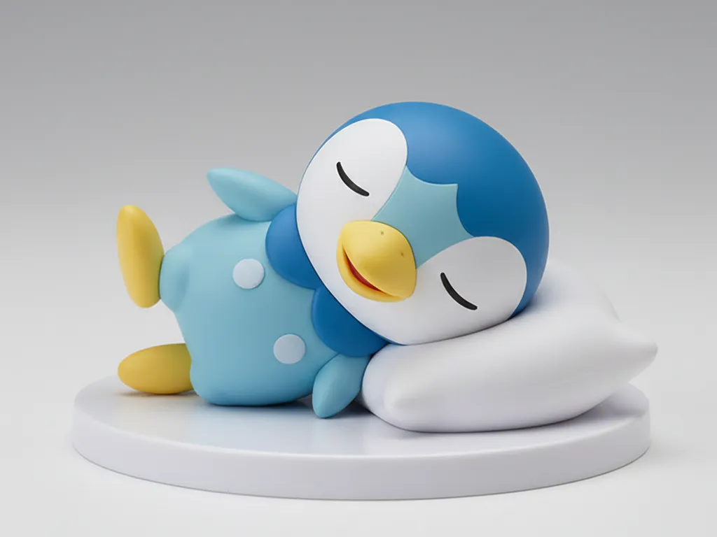 Sleeping Piplup – Cute Pokémon Figure - Free 3D Print Model - MakerWorld