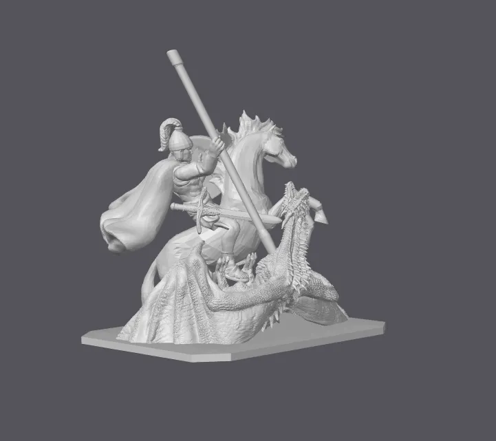 Saint George and Dragon Remixed by Kevink9927 - MakerWorld