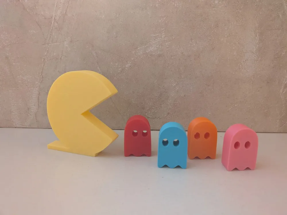 pacman + ghosts - Free 3D Print Model - MakerWorld