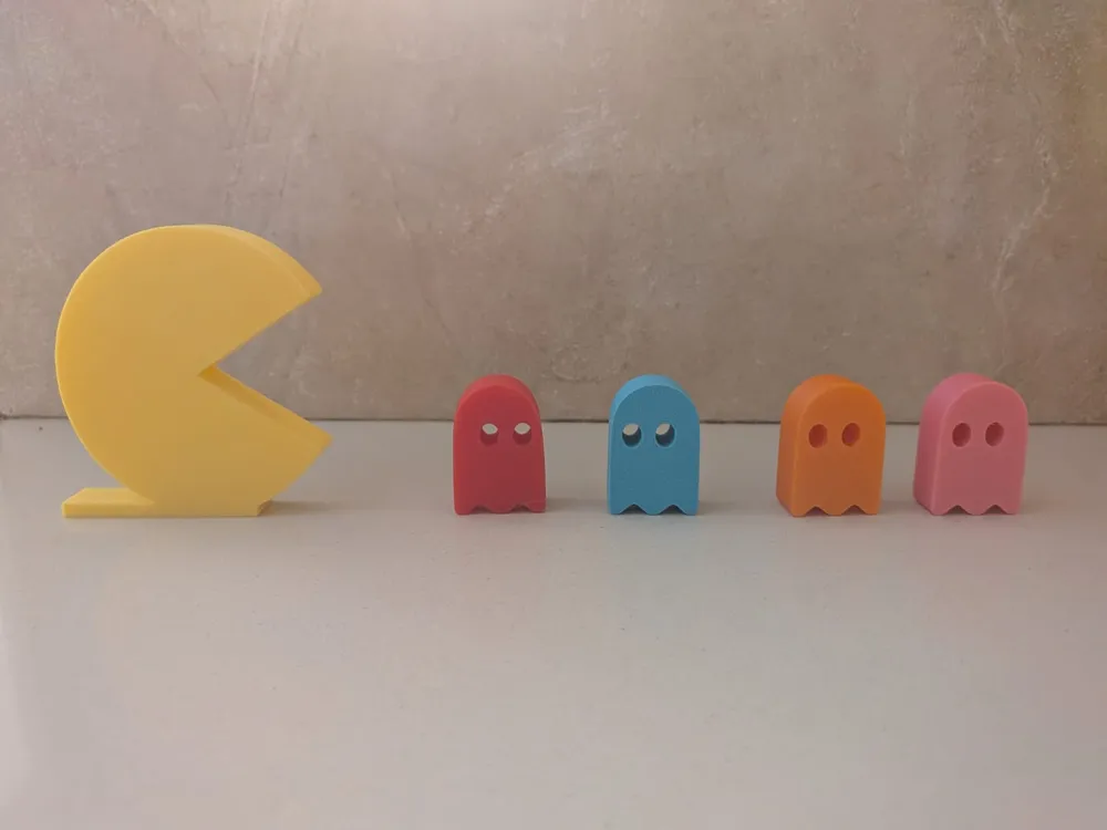 pacman + ghosts - Free 3D Print Model - MakerWorld