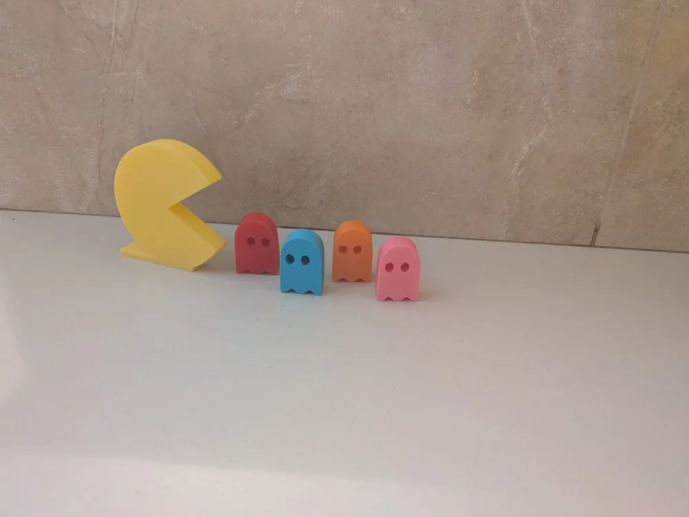 pacman + ghosts - Free 3D Print Model - MakerWorld
