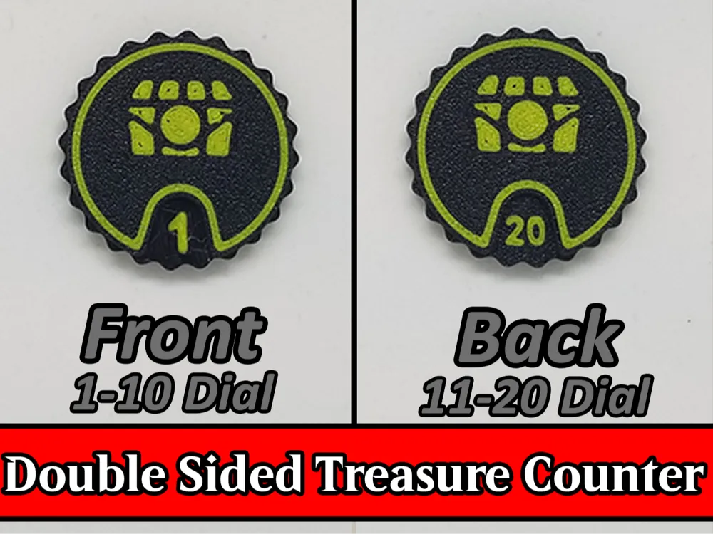 MTG Treasure Token Counter - Double Side 1-20 Dial by TheMakerSphere ...