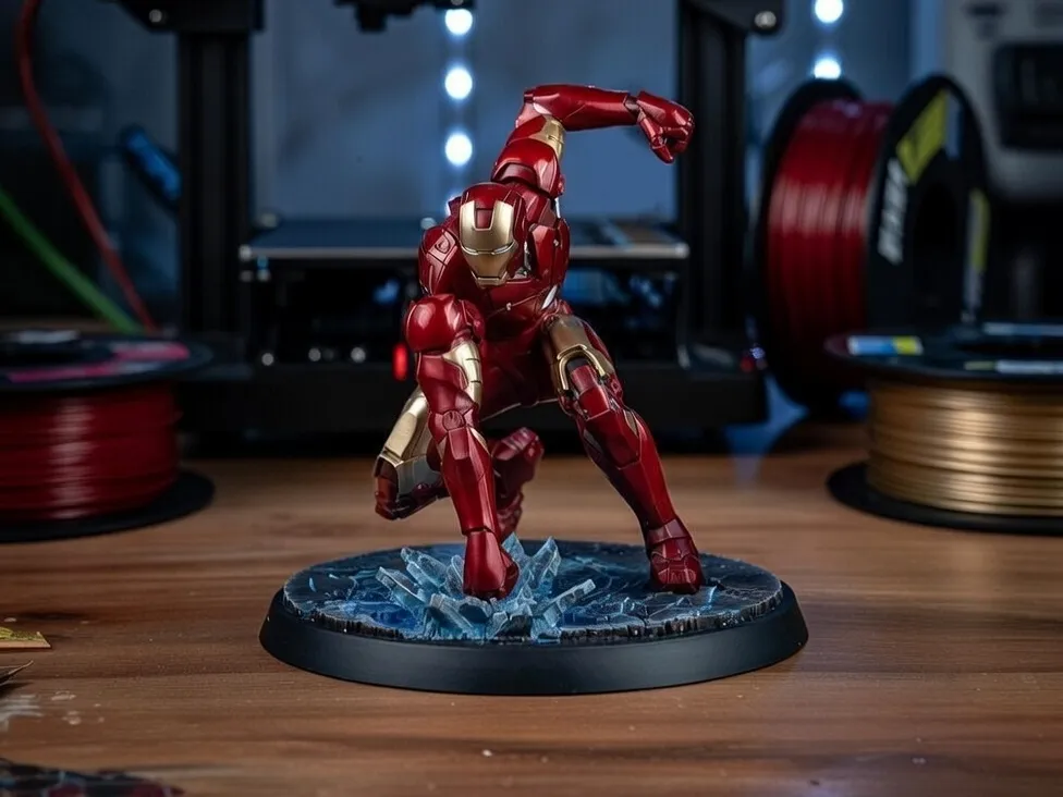 Iron Man - Marvel Figure Stand - Free 3D Print Model - MakerWorld