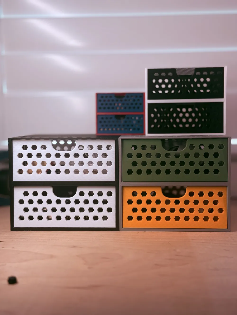 Hexagonal Sliding Storage -- Stackable! - Free 3D Print Model - MakerWorld