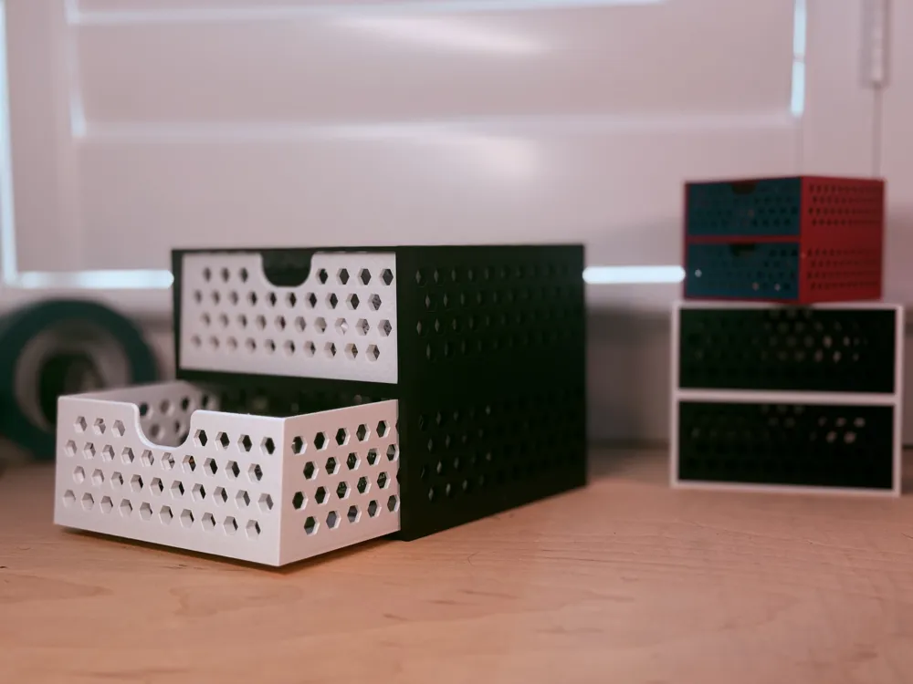 Hexagonal Sliding Storage -- Stackable! - Free 3D Print Model - MakerWorld