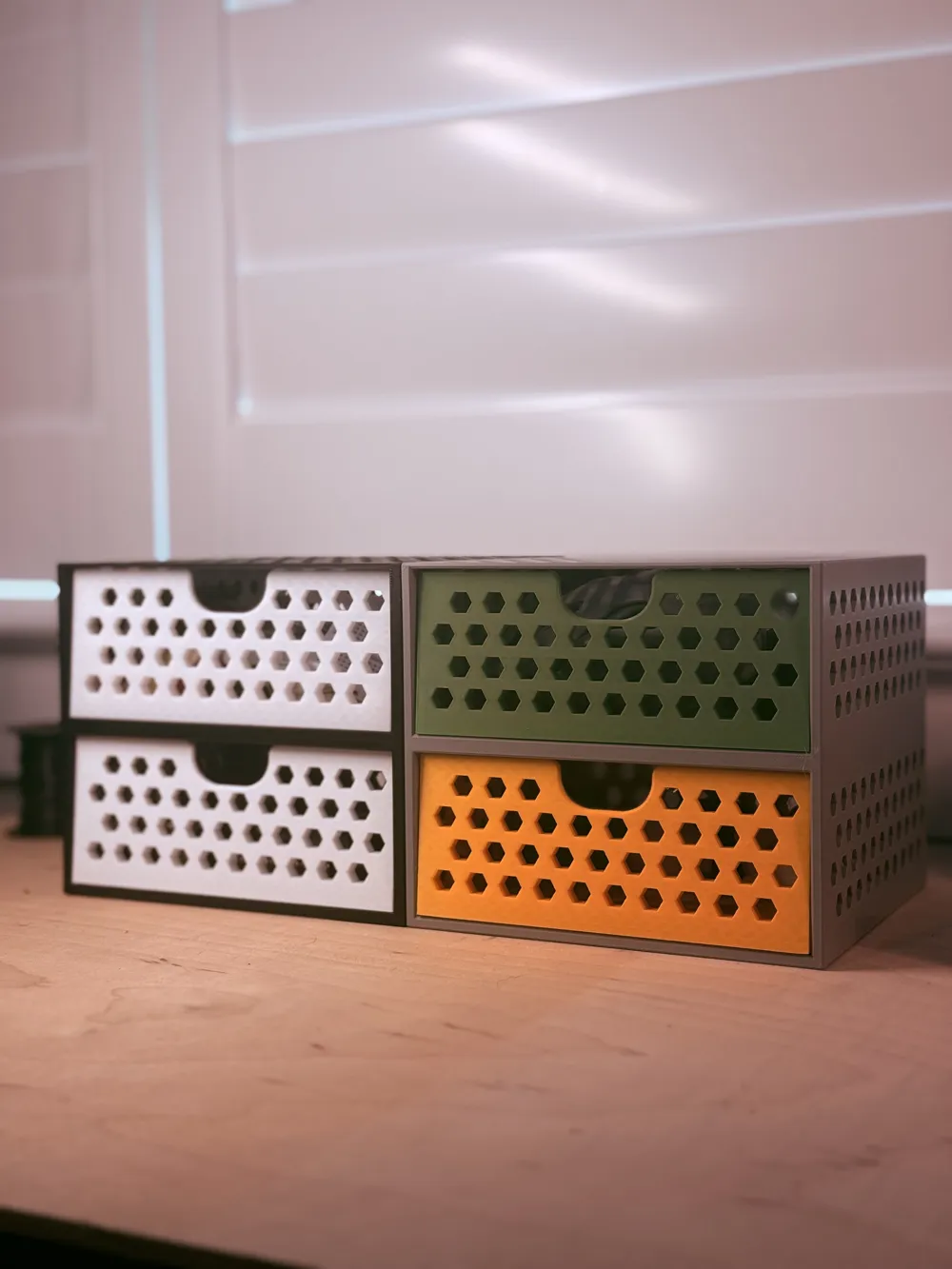 Hexagonal Sliding Storage -- Stackable! - Free 3D Print Model - MakerWorld