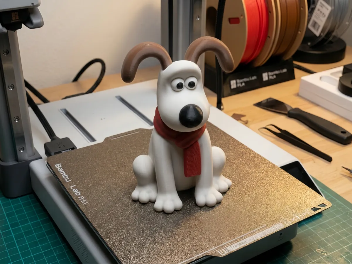 [No AMS] Gromit Red Scarf Sitting Figurine pre-plated by color - Free ...